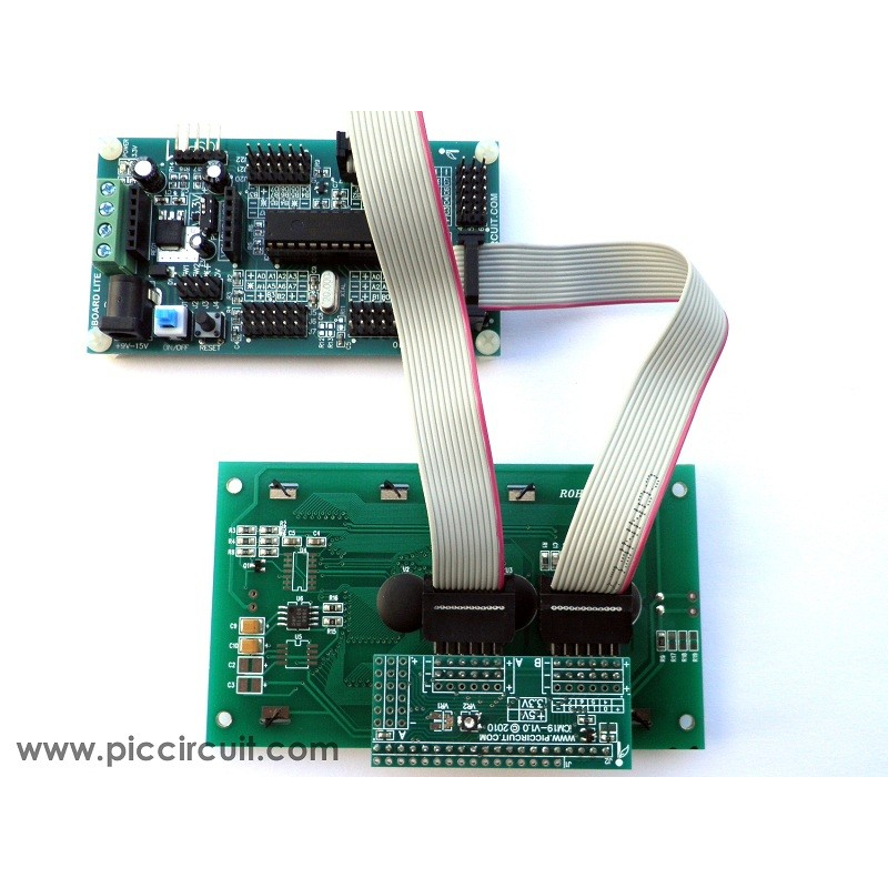 iCA05 - Graphic LCD Development Kit (with Microchip 28-pin PIC16 chip)