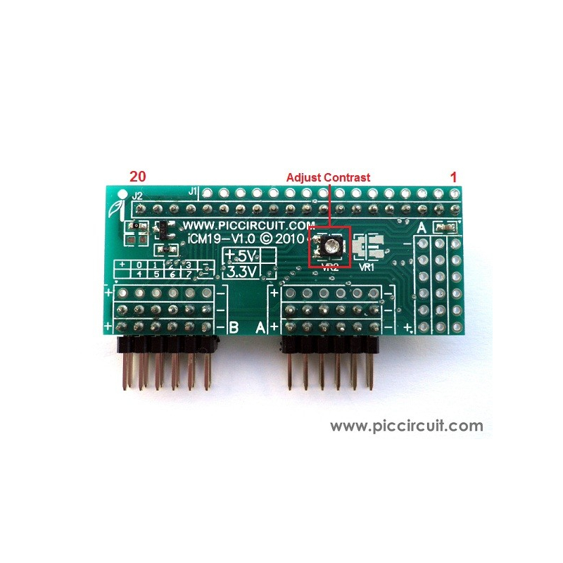 iCA05 - Graphic LCD Development Kit (with Microchip 28-pin PIC16 chip)