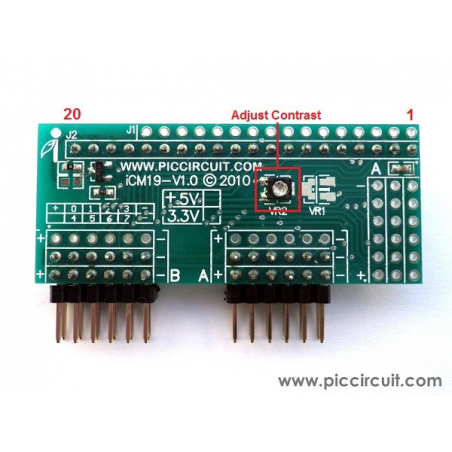 iCA05 - Graphic LCD Development Kit (with Microchip 28-pin PIC16 chip)