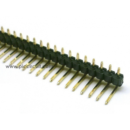 Pin Header (2.54mm, Right Angle, 1x40 Way)