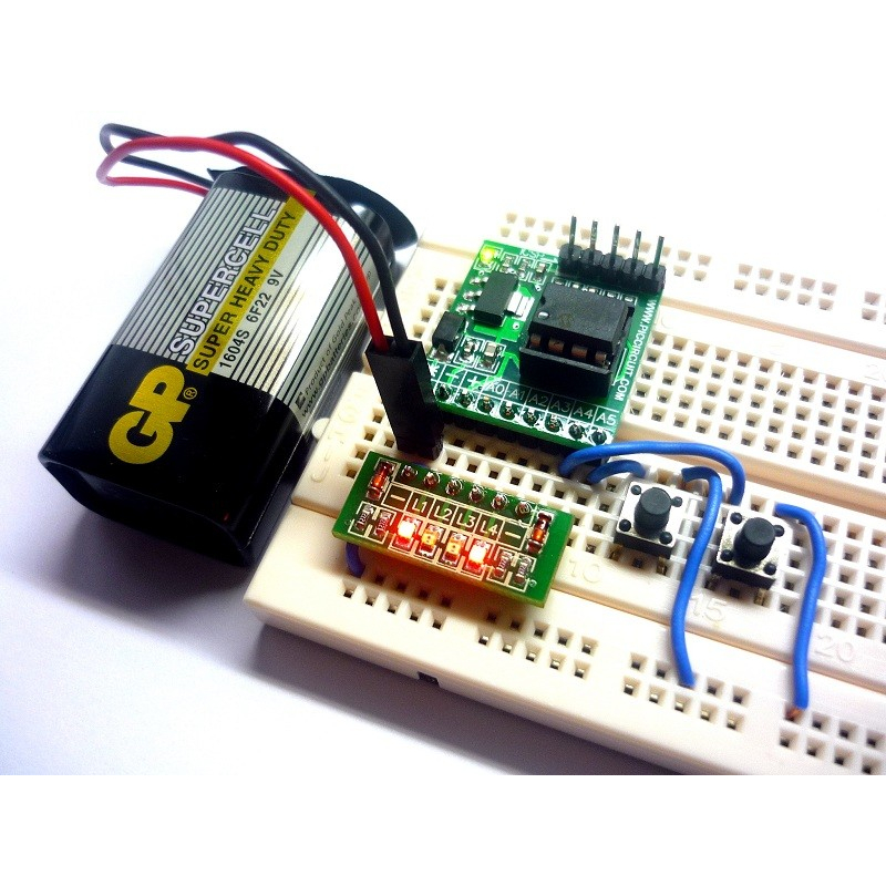 iCP07 - iBoard Tiny (Microchip 8-pin PIC12 Development Board)
