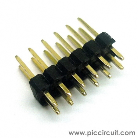 Pin Header (2.54mm, Straight, 2x6 Way)