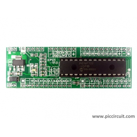iCP23 - iBoard Tiny x28 (Microchip 28-pin PIC16 & PIC18 Development Board)