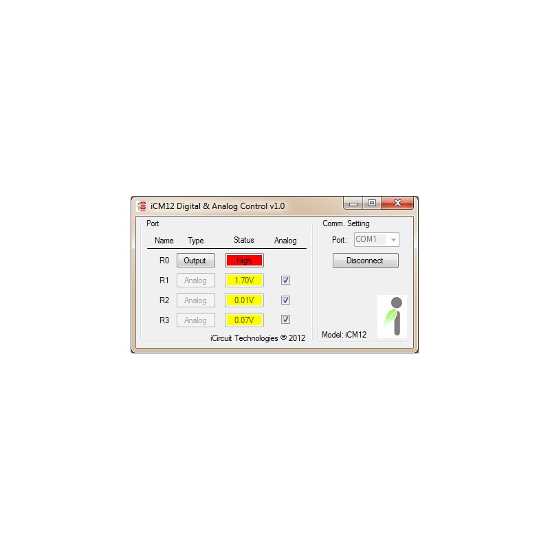 Software 01 - ioControl (Digital Control & Analog Reading)