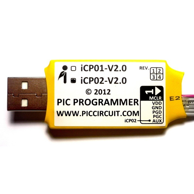 iCP02 - USB Microchip PIC Programmer (3.3V/5.0V, with ICSP & PICkit 2)