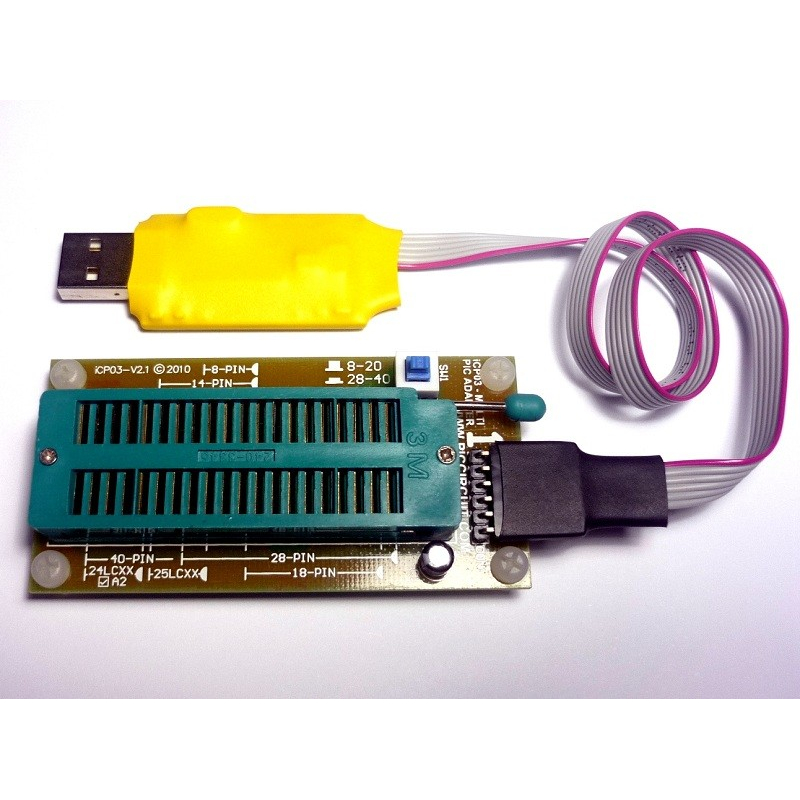 iCP02 - USB Microchip PIC Programmer (3.3V/5.0V, with ICSP & PICkit 2)
